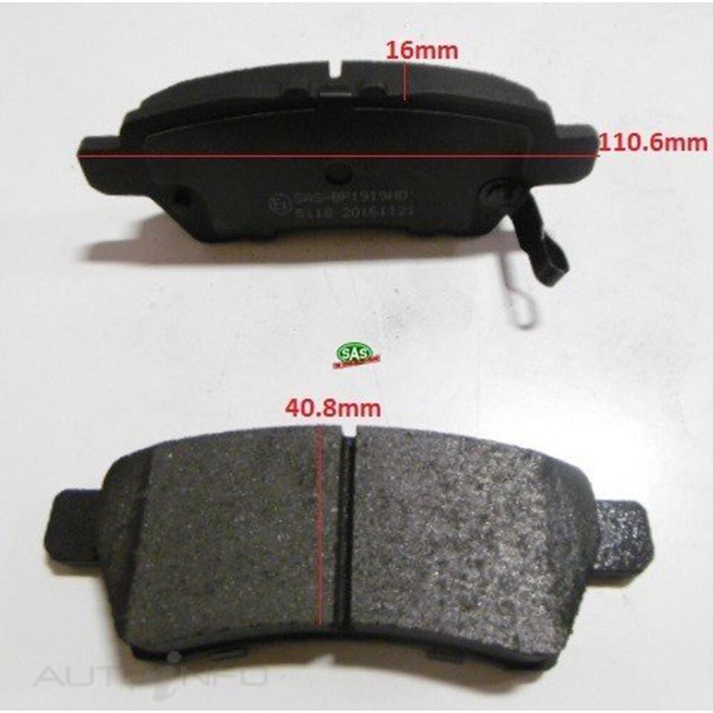 Royale Brake Pads - Rear, SAS-BP1919HD (Nissan Navara D40) – Racing Pro ...